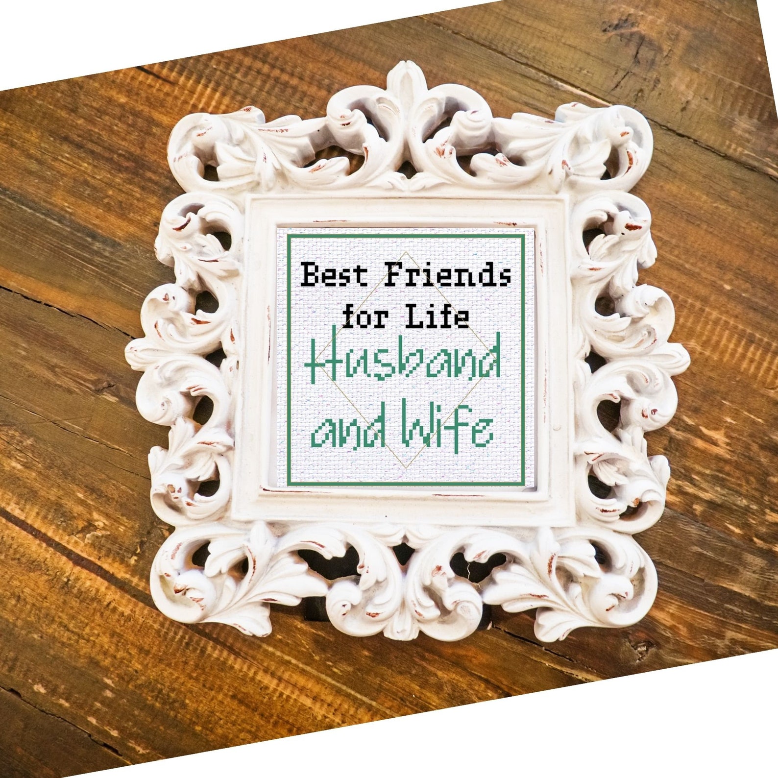Husband and Wife Cross Stitch Pattern, Marriage Cross Stitch, Gifts for ...