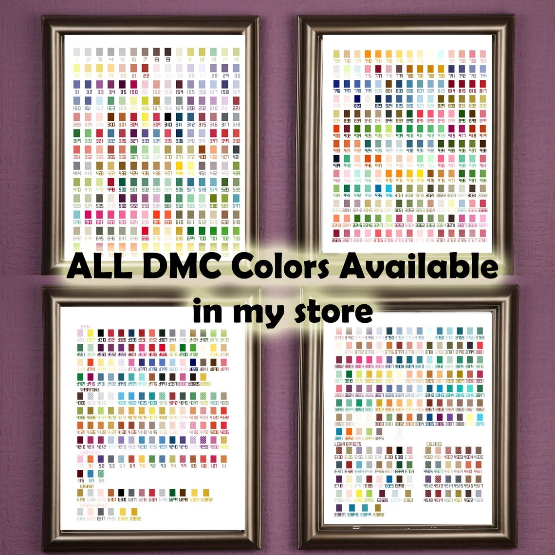 DMC Color Chart 3 DMC Floss Color Chart Dmc Thread Chart | Etsy