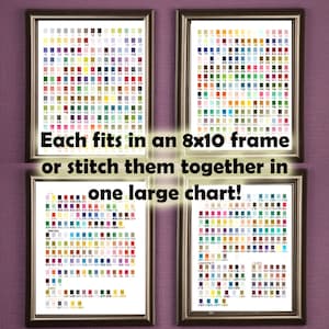 DMC Color Charts, 4 Patterns, #1-5200 & All Specialty Threads, DMC ...