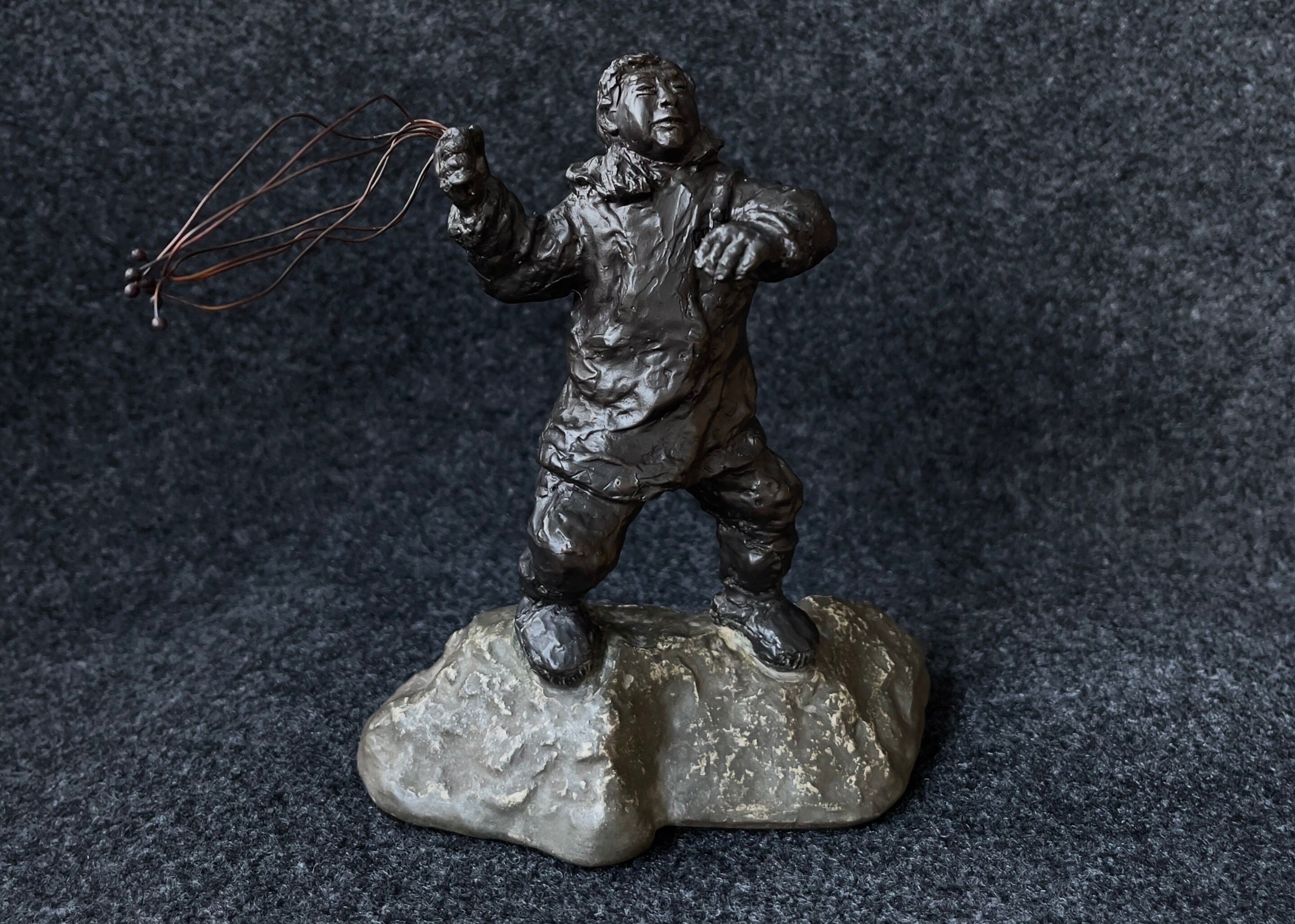 Rare C Alan Johnson Vintage Bronze Figurine the Bird Hunter - Etsy