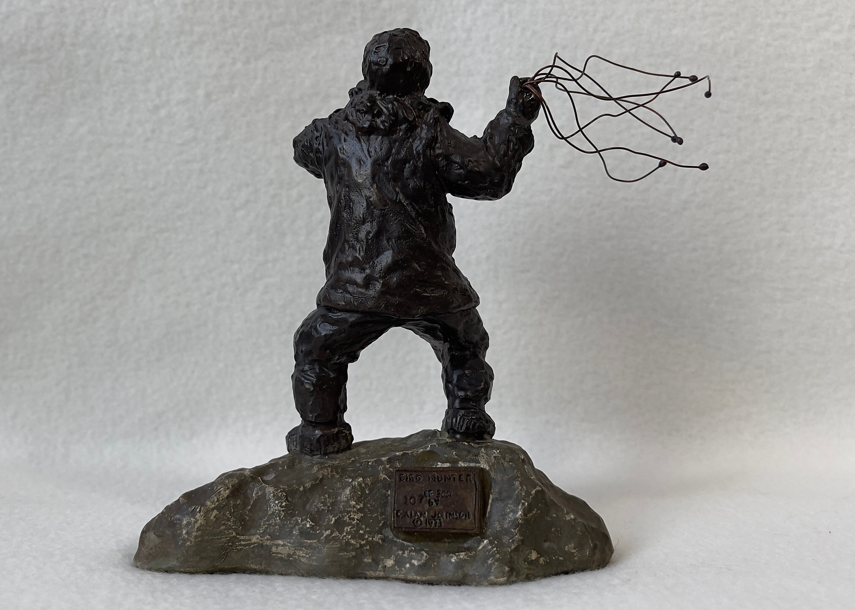 Rare C Alan Johnson Vintage Bronze Figurine the Bird Hunter - Etsy