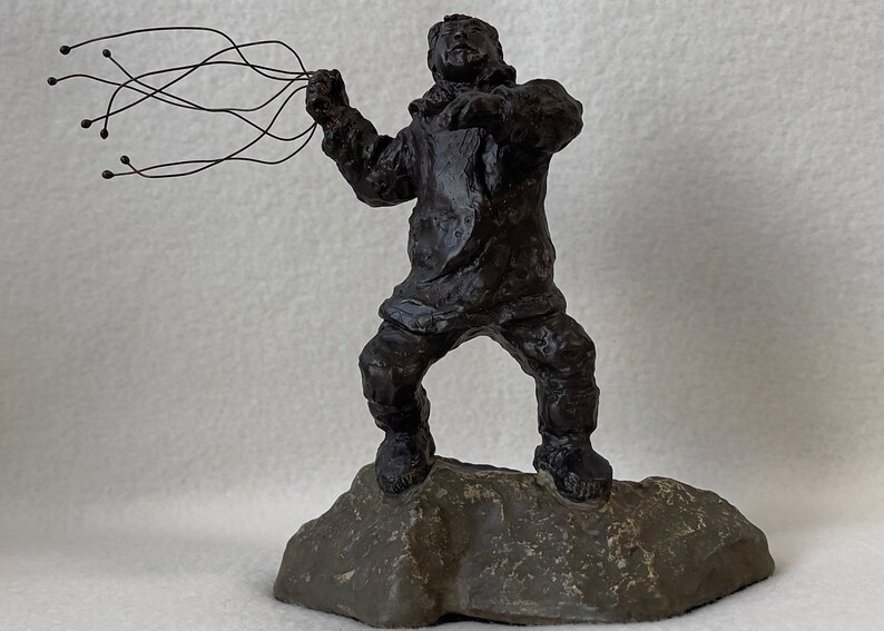 Rare C Alan Johnson Vintage Bronze Figurine the Bird Hunter - Etsy