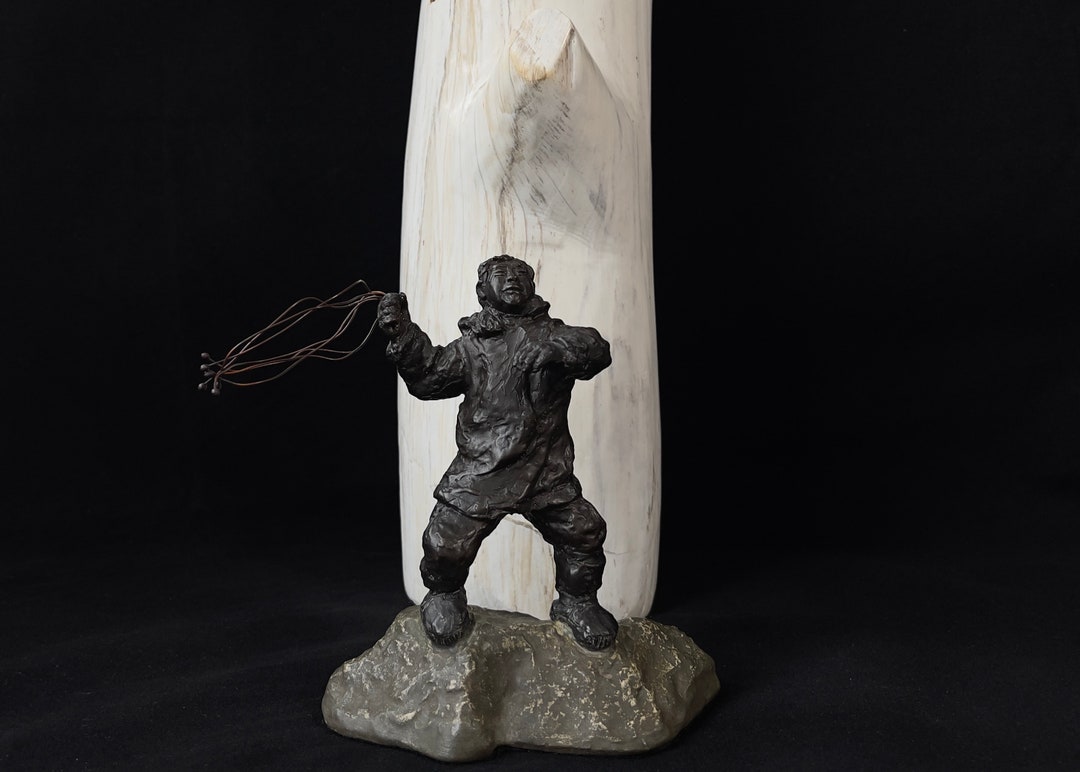 Rare C Alan Johnson Vintage Bronze Figurine the Bird Hunter - Etsy