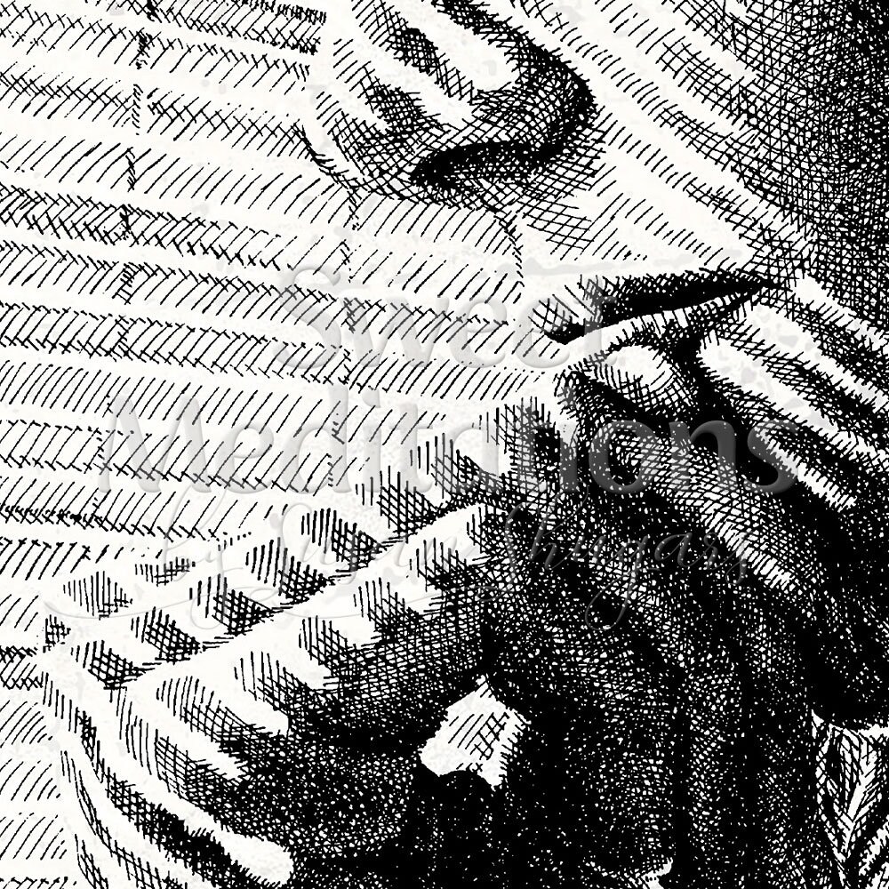 Pen & Ink Drawing expectation Woman Illustration Bible - Etsy