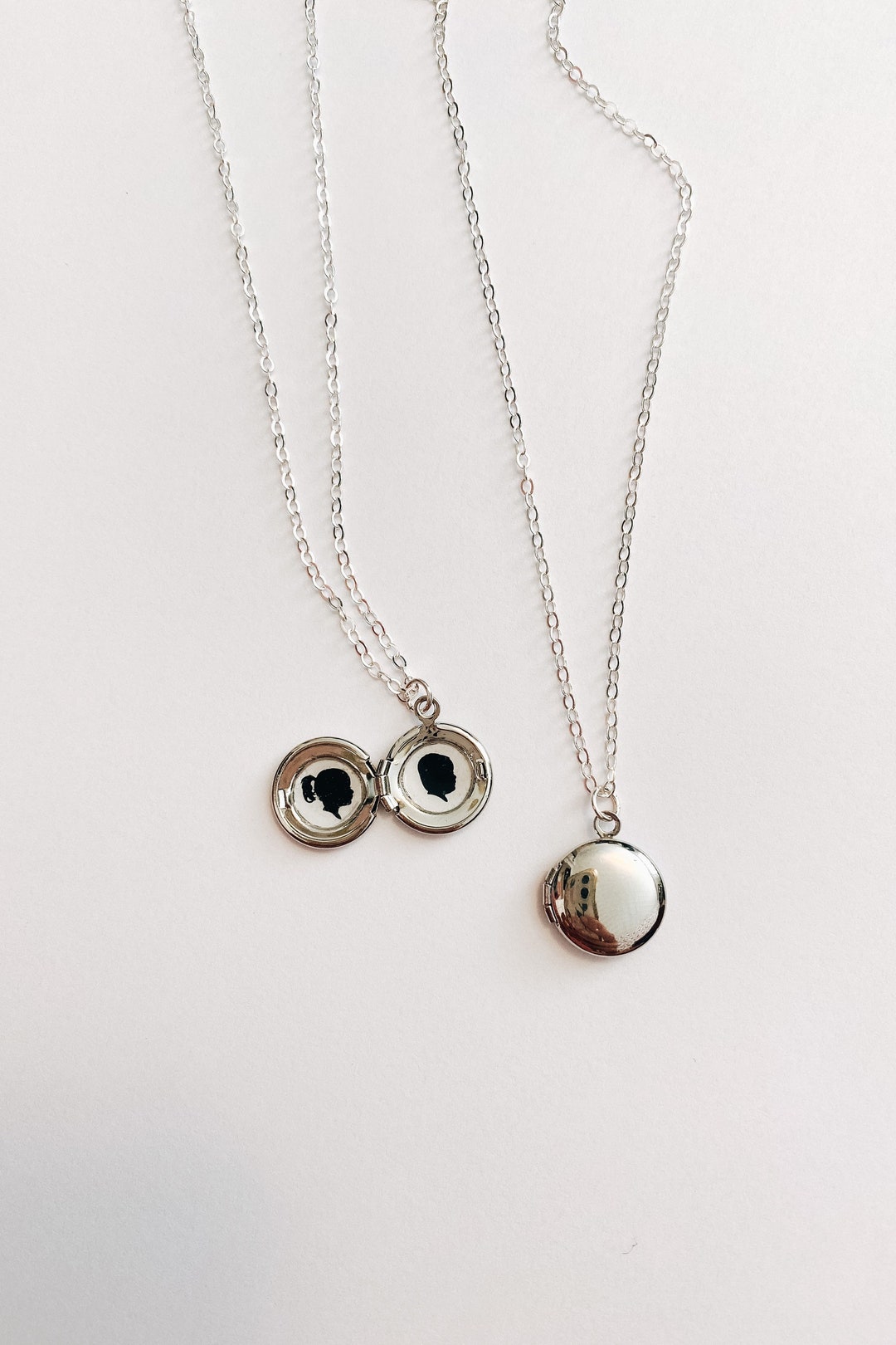 Silhouette Locket Mini Silver - Etsy