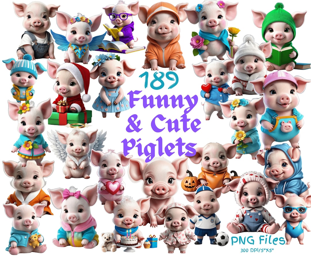 Funny Cute Pig Clipart, Funny Piglets, Cute Piglets, Pigs, Baby Pigs ...