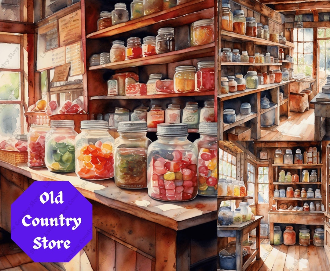 Watercolor Old Country Store, Inside Old Country Store, Country Store ...
