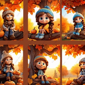 12 Fall Children Clipart, Autumn Children Clipart, PNG Files ...