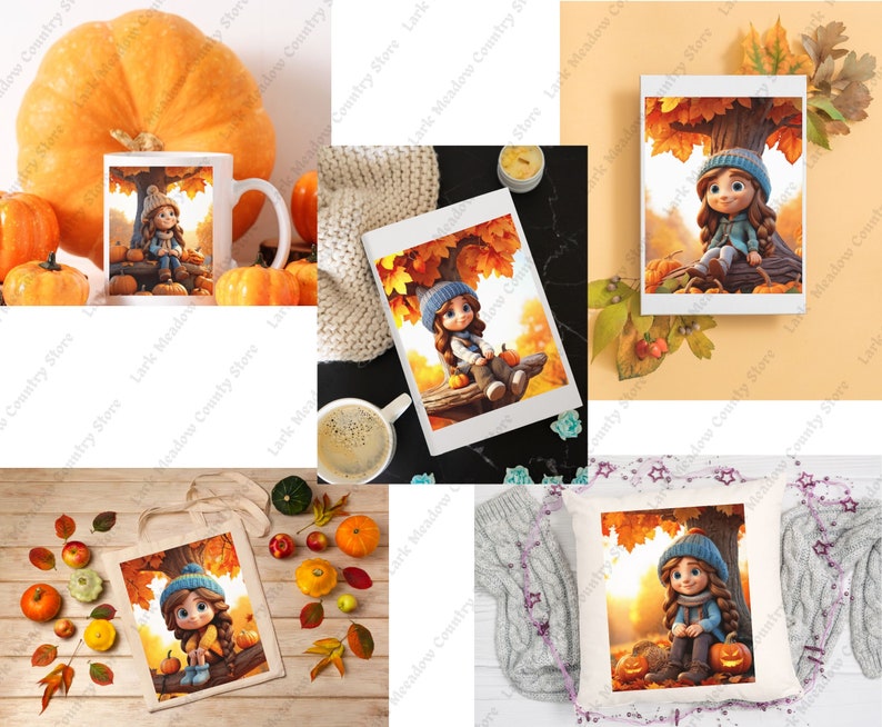 12 Fall Children Clipart, Autumn Children Clipart, PNG Files ...