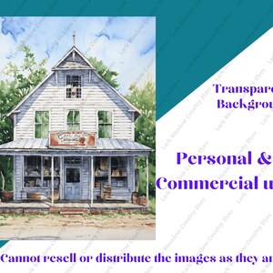 Watercolor Old Country Store, Country Storefront, Storefront, Country ...