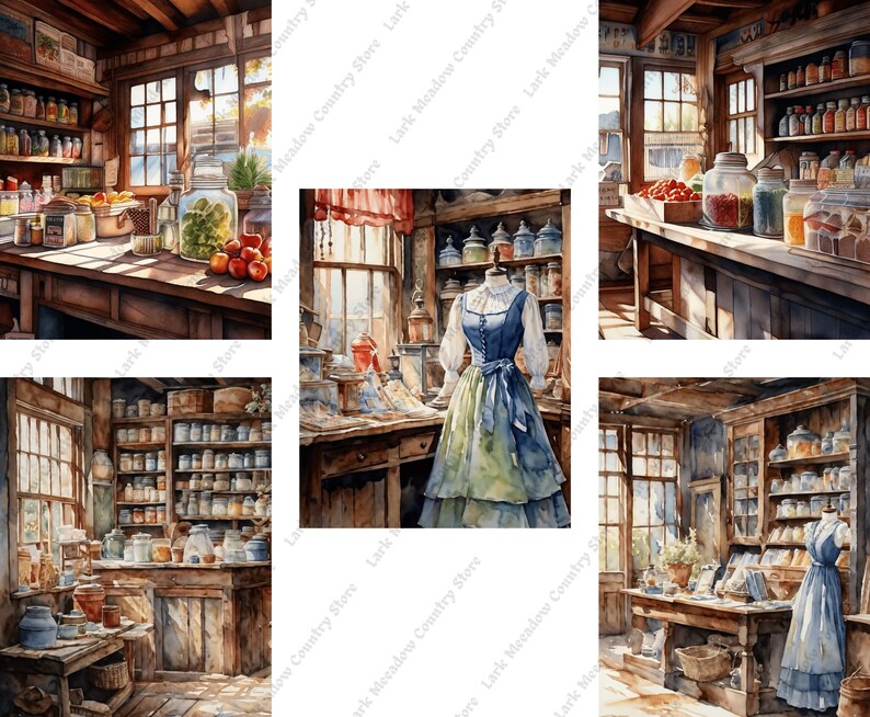 Watercolor Old Country Store, Inside Old Country Store, Country Store ...