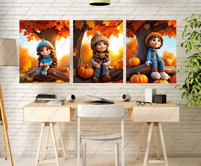 12 Fall Children Clipart, Autumn Children Clipart, PNG Files ...