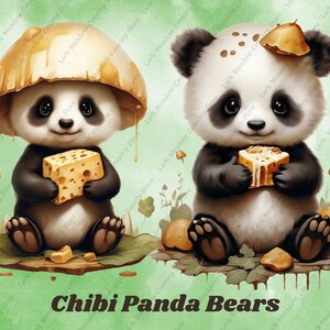 Panda Bear Clipart, Cute Panda Bears, PNG Files, Commercial Use - Etsy