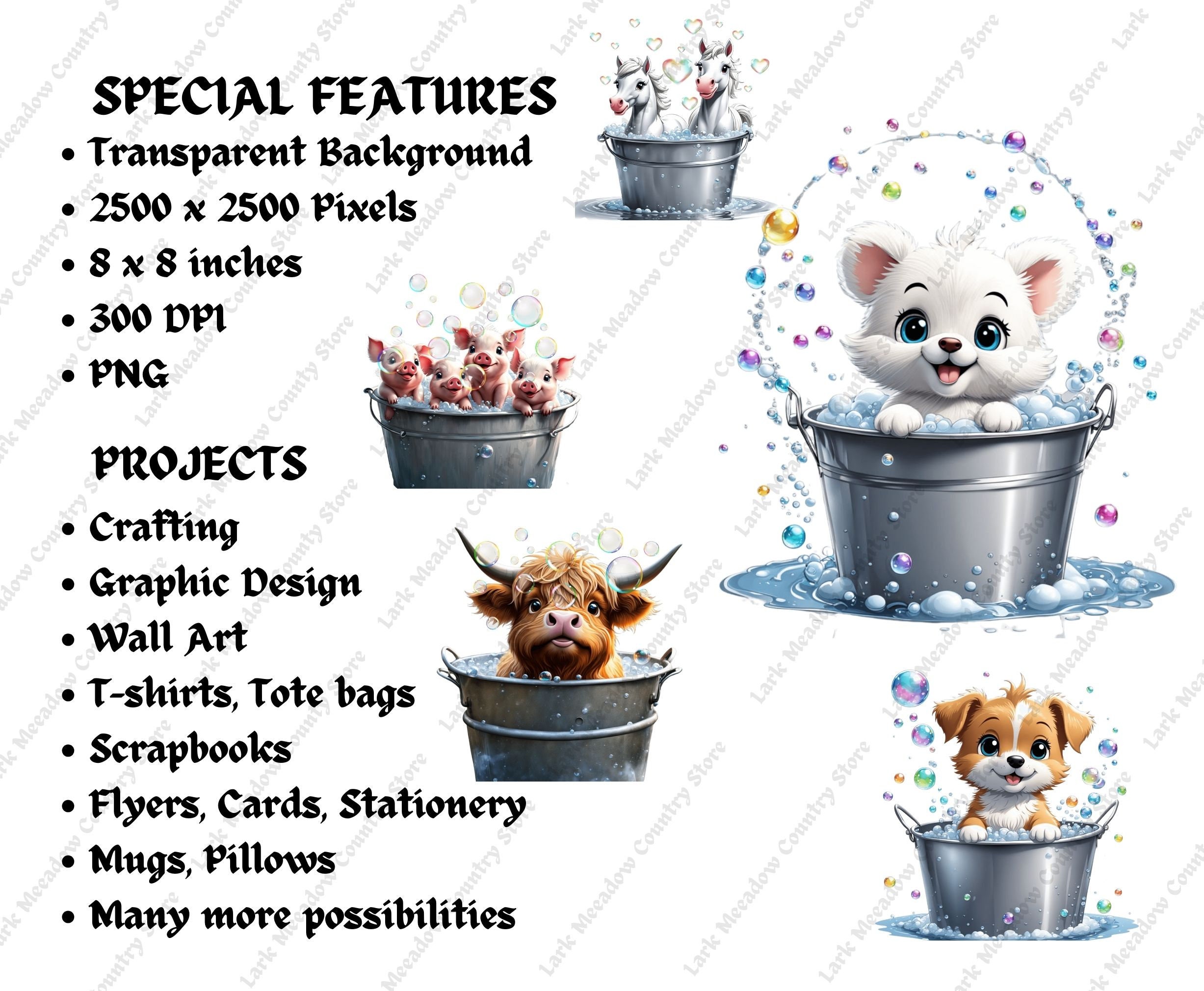 Bubble Bath Animals 2, Fun Baby Animals, Bathroom Art, Watercolor ...