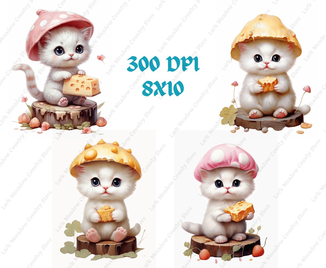 Kawaii Cat Clipart, Kawaii Kitten Clipart, Cute Kitten Clipart, Kawaii ...