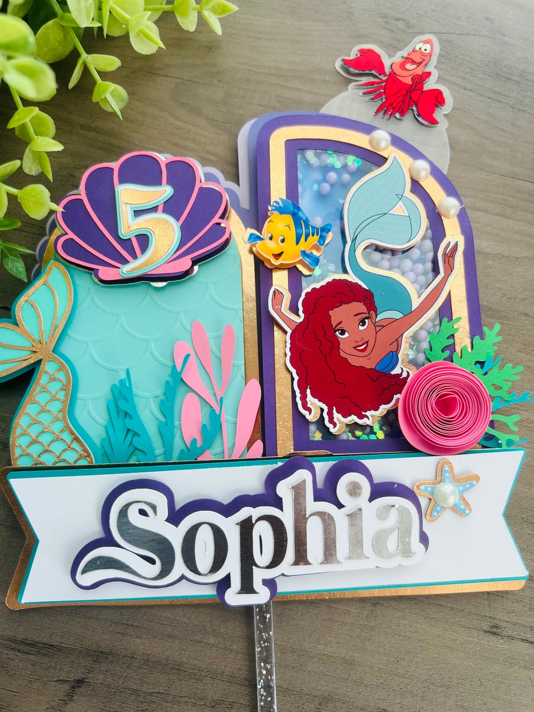 Little Mermaid Cake Topper - Etsy