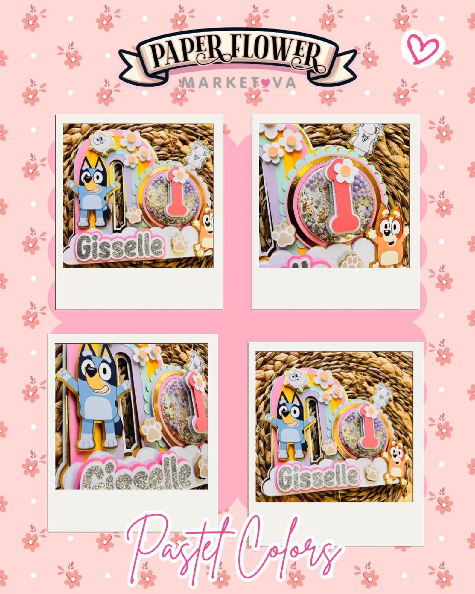 Blue Dog Cake Topper: Birthday Party Decor - Etsy