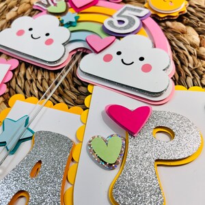 Cute Rainbow Cake Topper/ Cloud Rainbow Cake Topper - Etsy