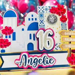 Mediterranean Style Cake Topper and Birthday Banner/greek Party ...