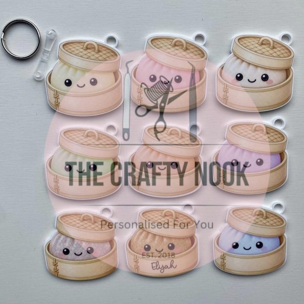 Dumpling Keyrings - Etsy UK