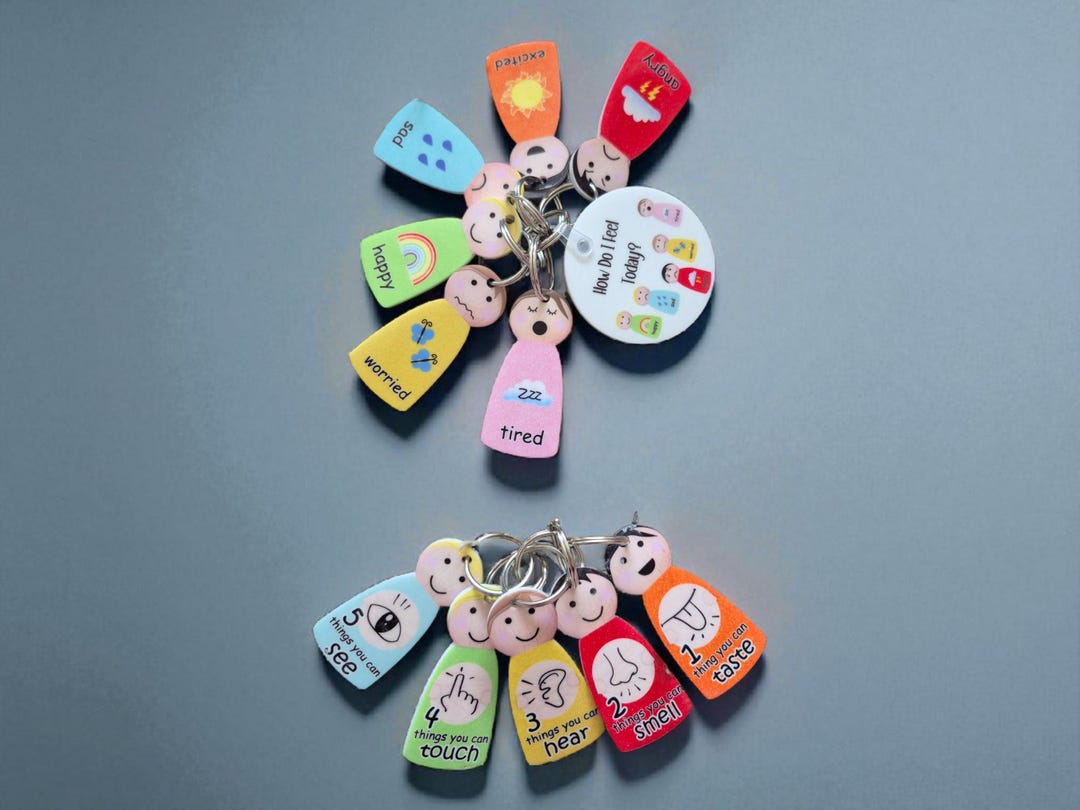 Feelings Keyring & Calm Down Keyring – Emotional Regulation Tools for ...