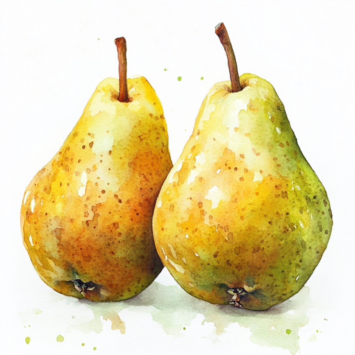 10 Printable Pears, Fruit Art, Yellow Pears Print, High Quality PNG JPG ...