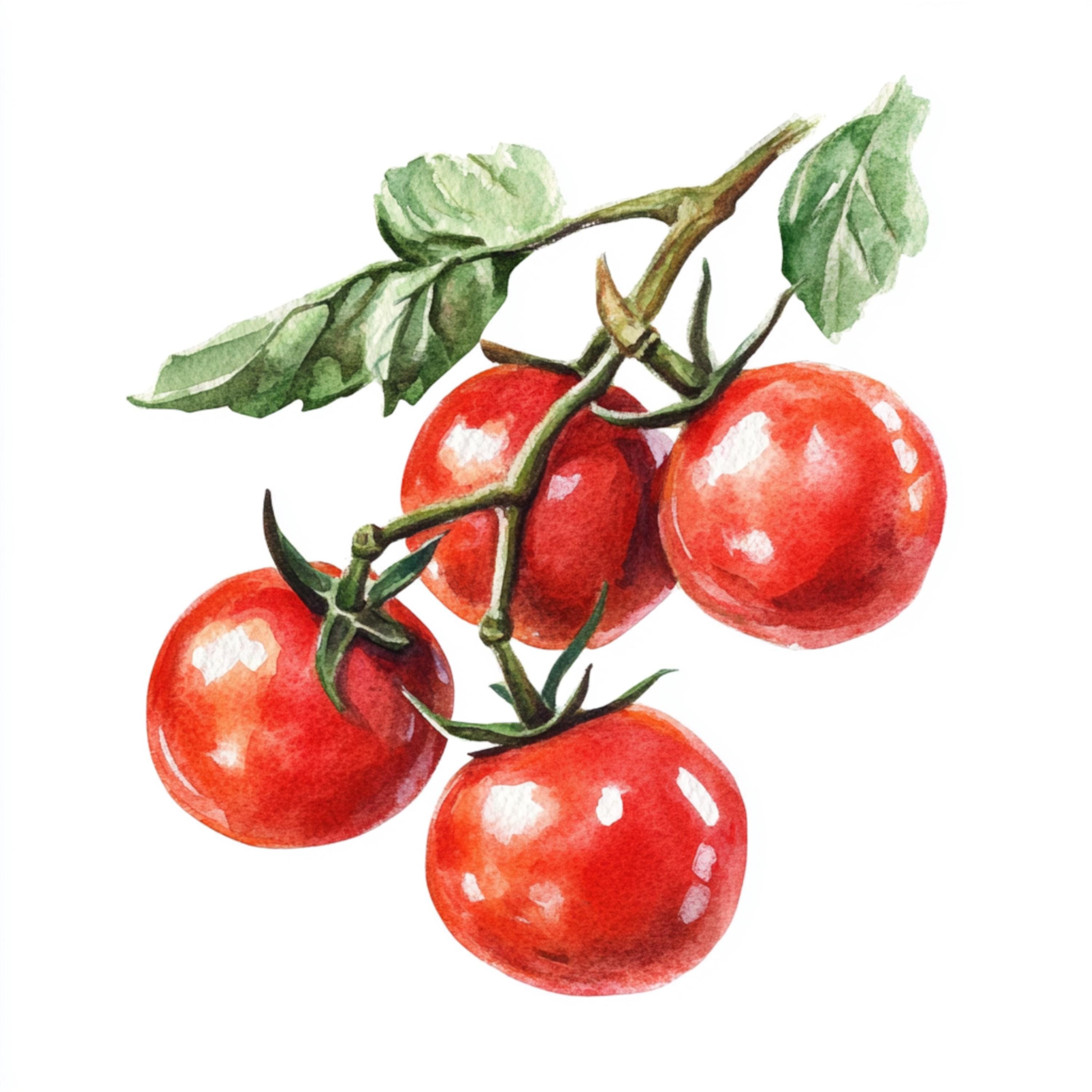 10 Printable Cherry Tomatoes, Vegetables Art, Tomatoes Print ...