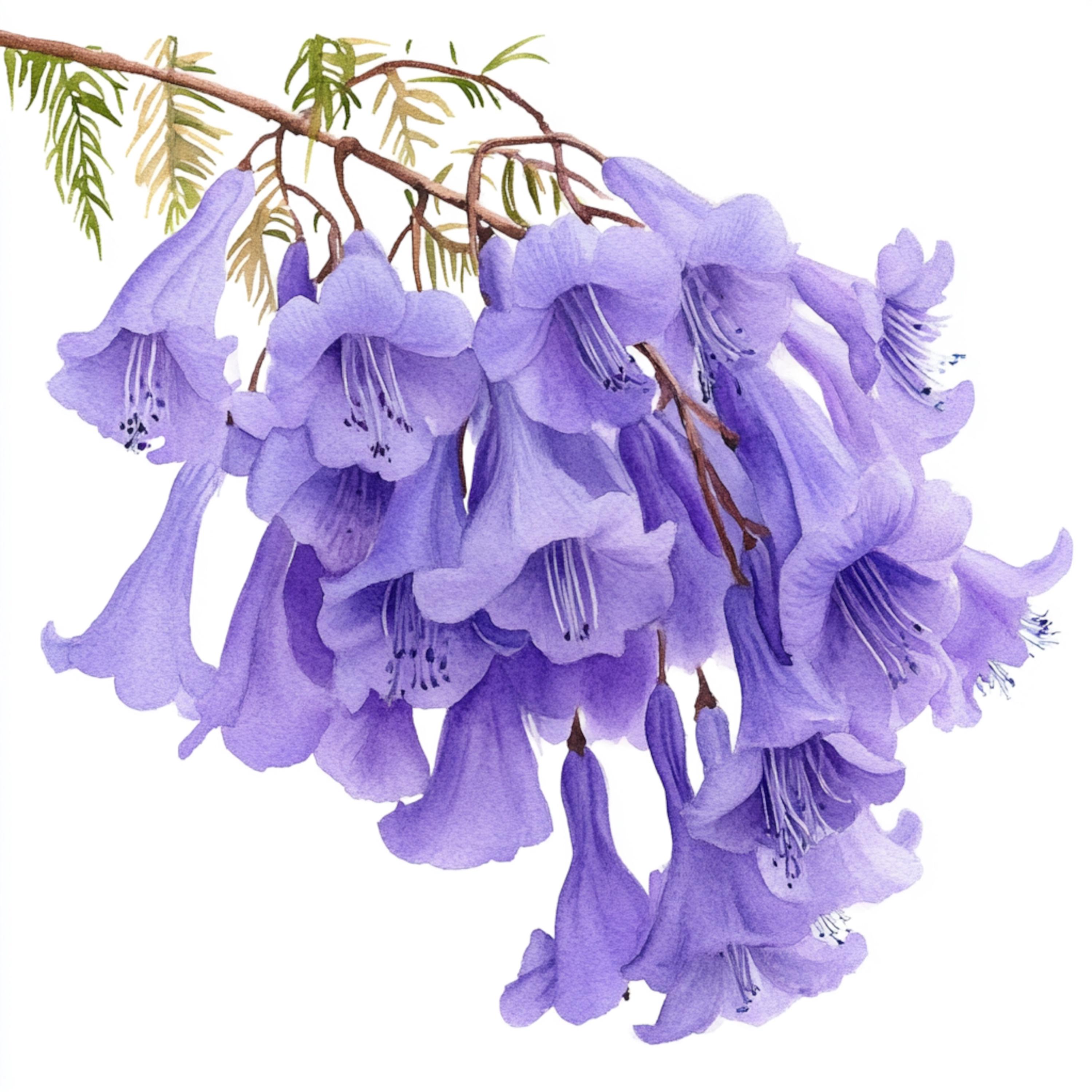 10 Printable Jacaranda, Purple Flower Tree Print, Watercolor Jacaranda ...