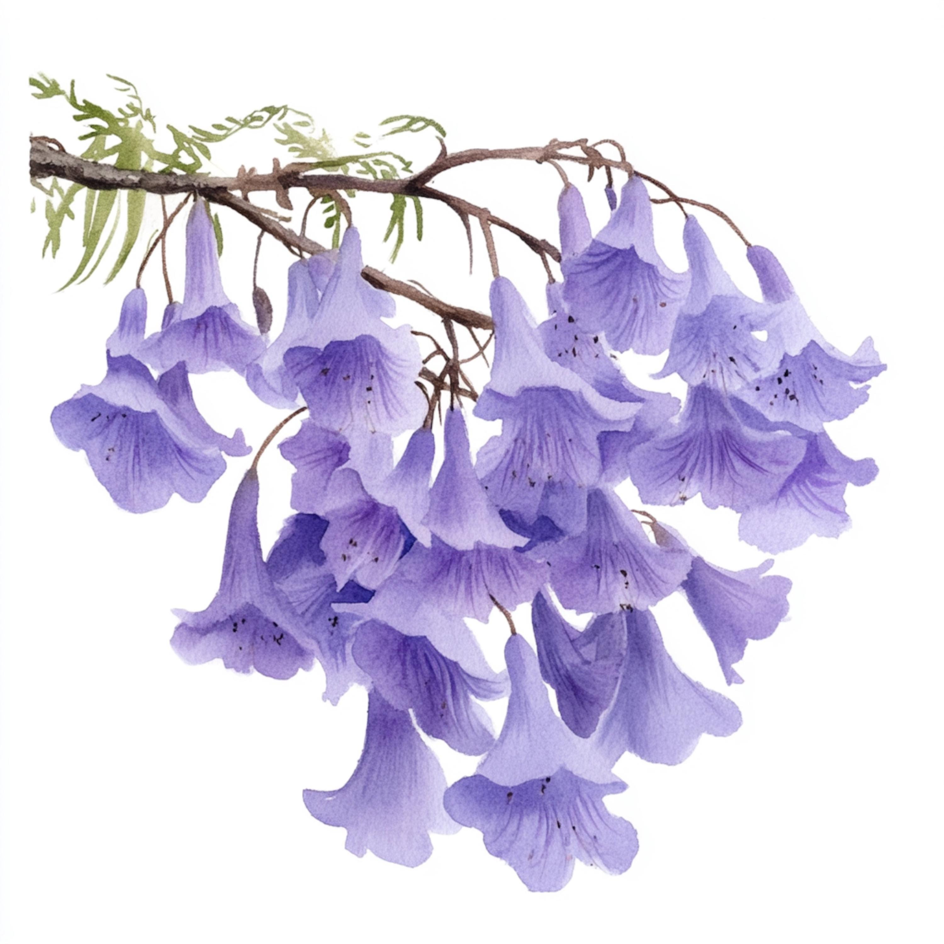 10 Printable Jacaranda, Purple Flower Tree Print, Watercolor Jacaranda ...