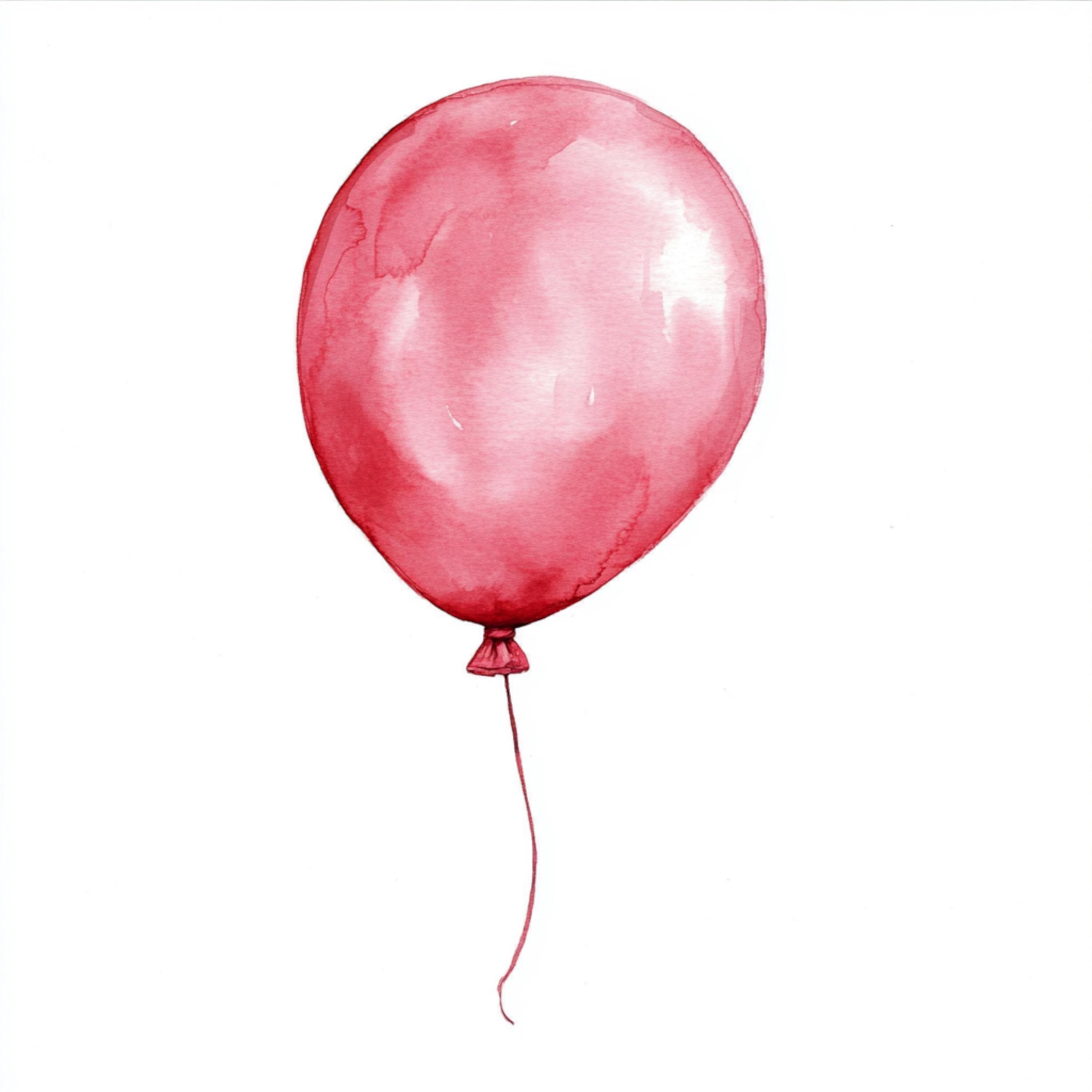 10 Printable Watercolor Pink Balloons, Watercolor Balloons, Celebrating ...