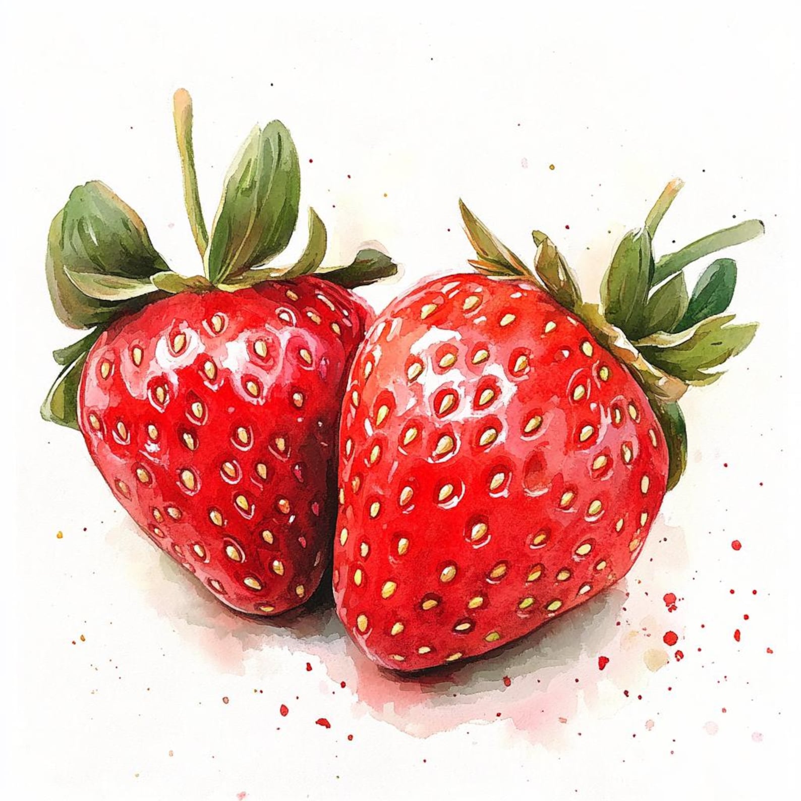 10 Printable Strawberry, Strawberry Art, Strawberry Print, High Quality ...