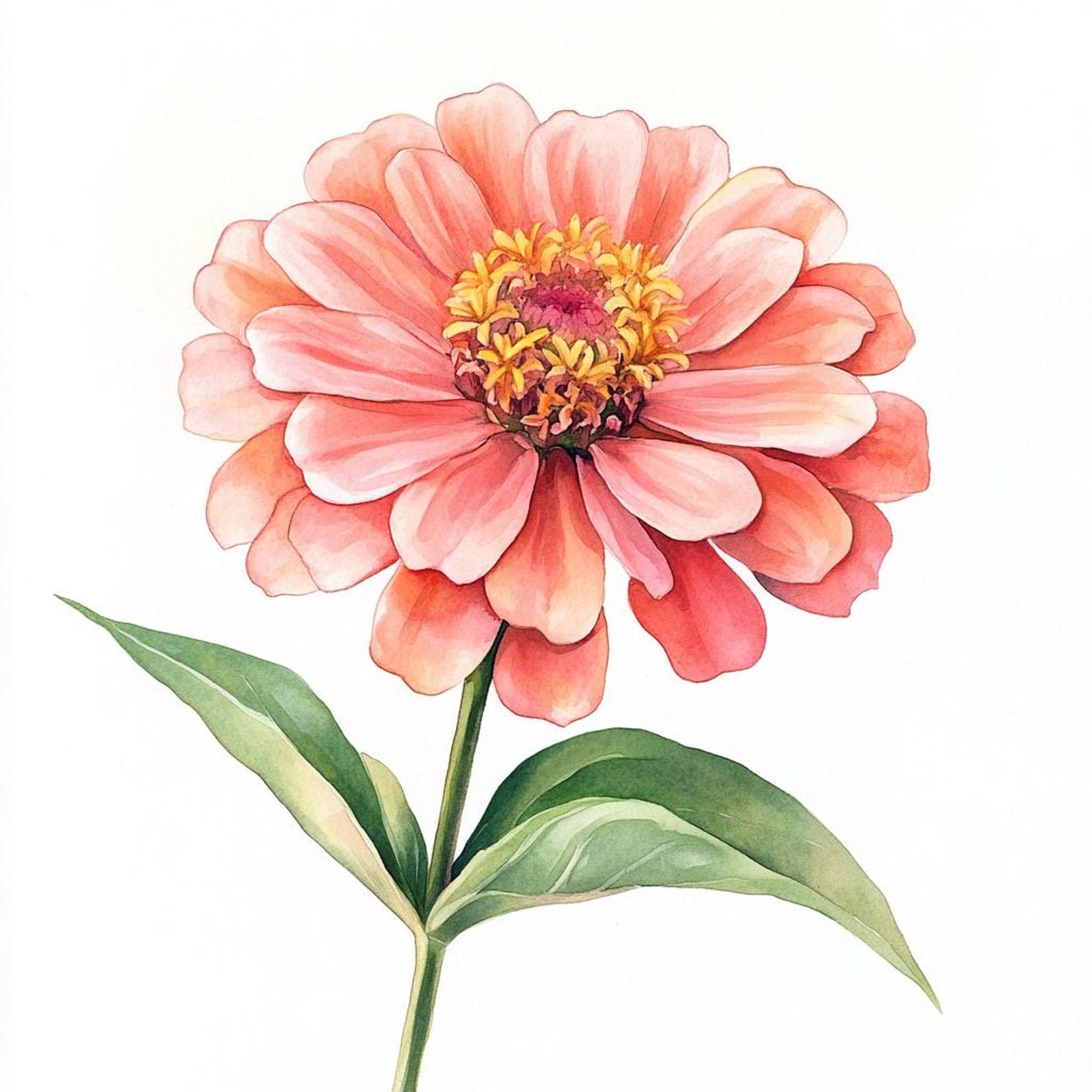 10 Printable Pink Zinnia, Pink Flower, Summer Flowers, Zinnia PNG ...