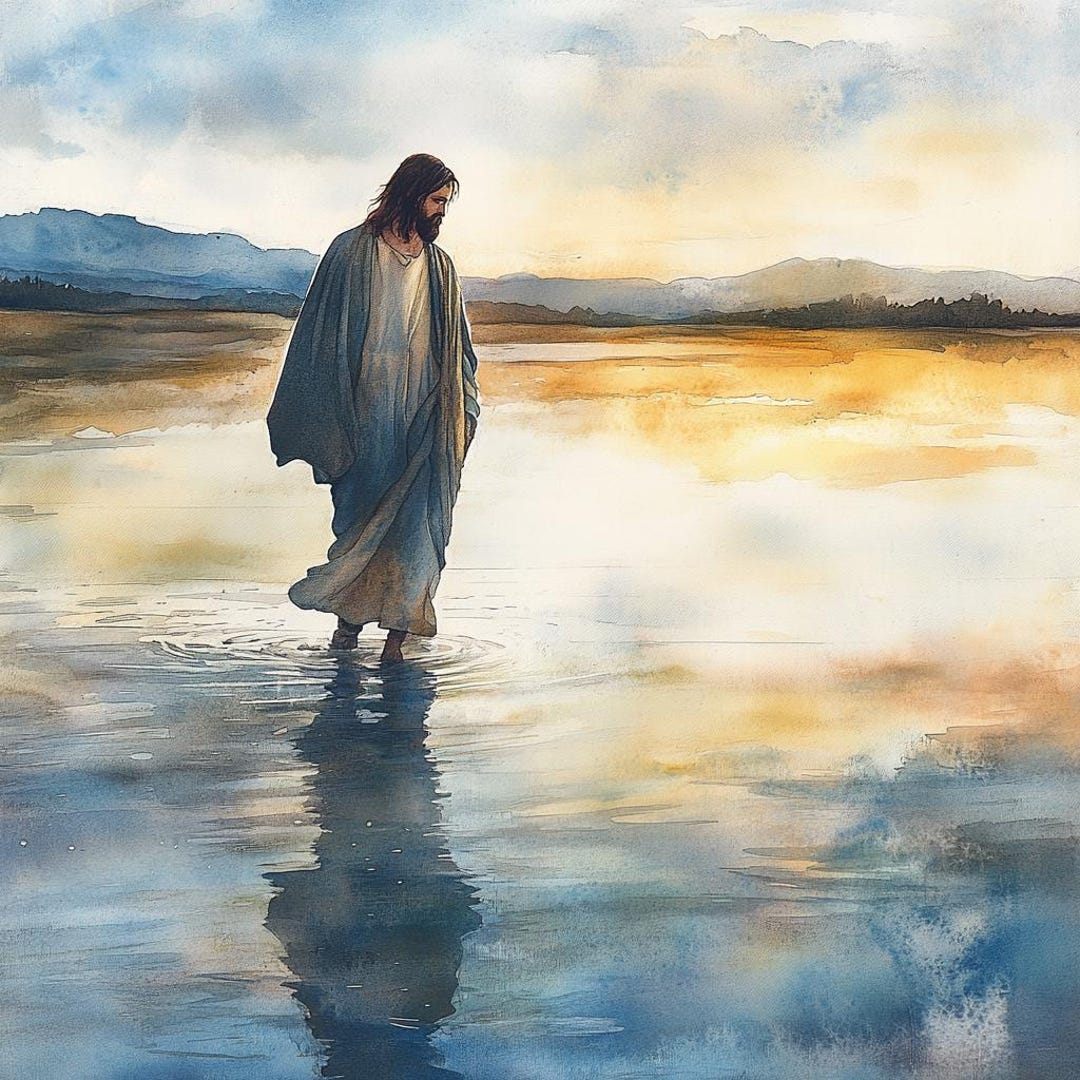 10 Printable Jesus Walking, Jesus Walking Art, Easter Love Print ...