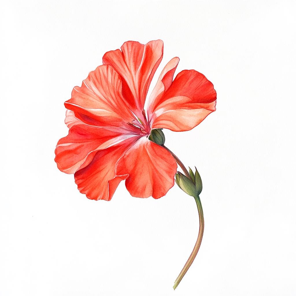 10 Printable Pelargonium Flower, Red Pelargonium, Pelargonium Branch ...