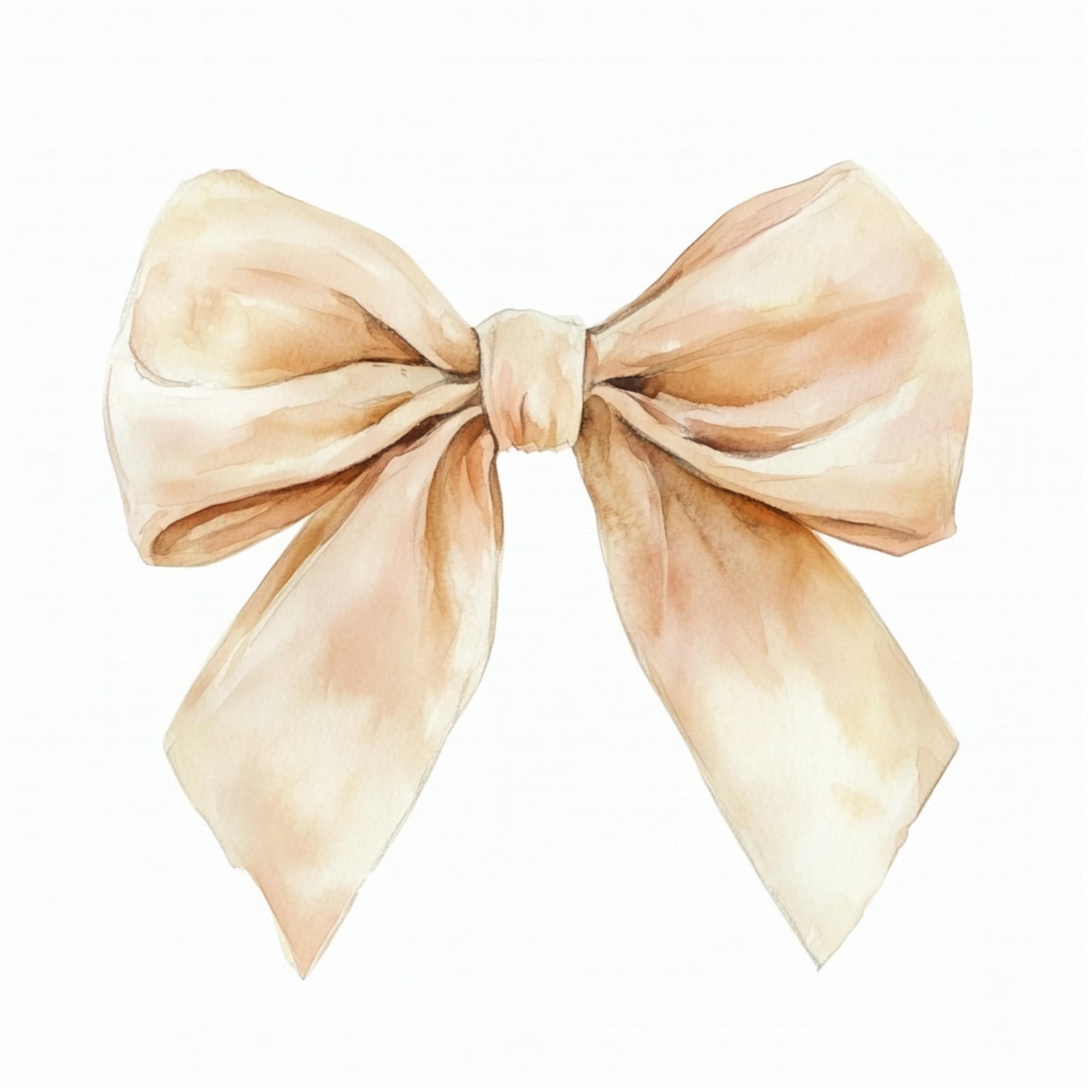 10 Printable Beige Bow Clipart, Watercolor Beige Bows Art, Beige Bows ...