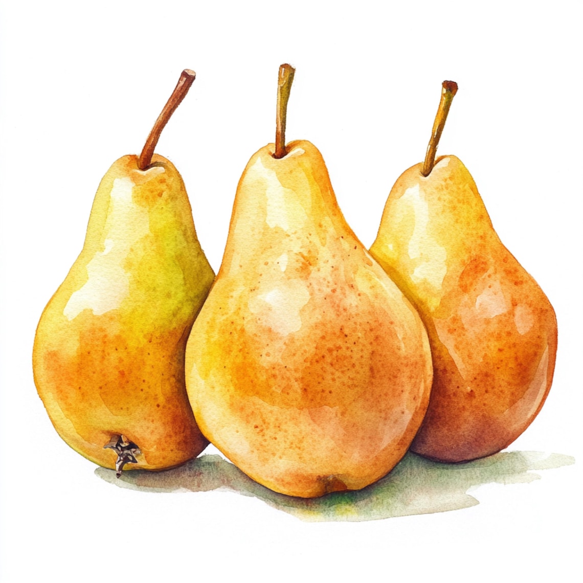 10 Printable Pears, Fruit Art, Yellow Pears Print, High Quality PNG JPG ...