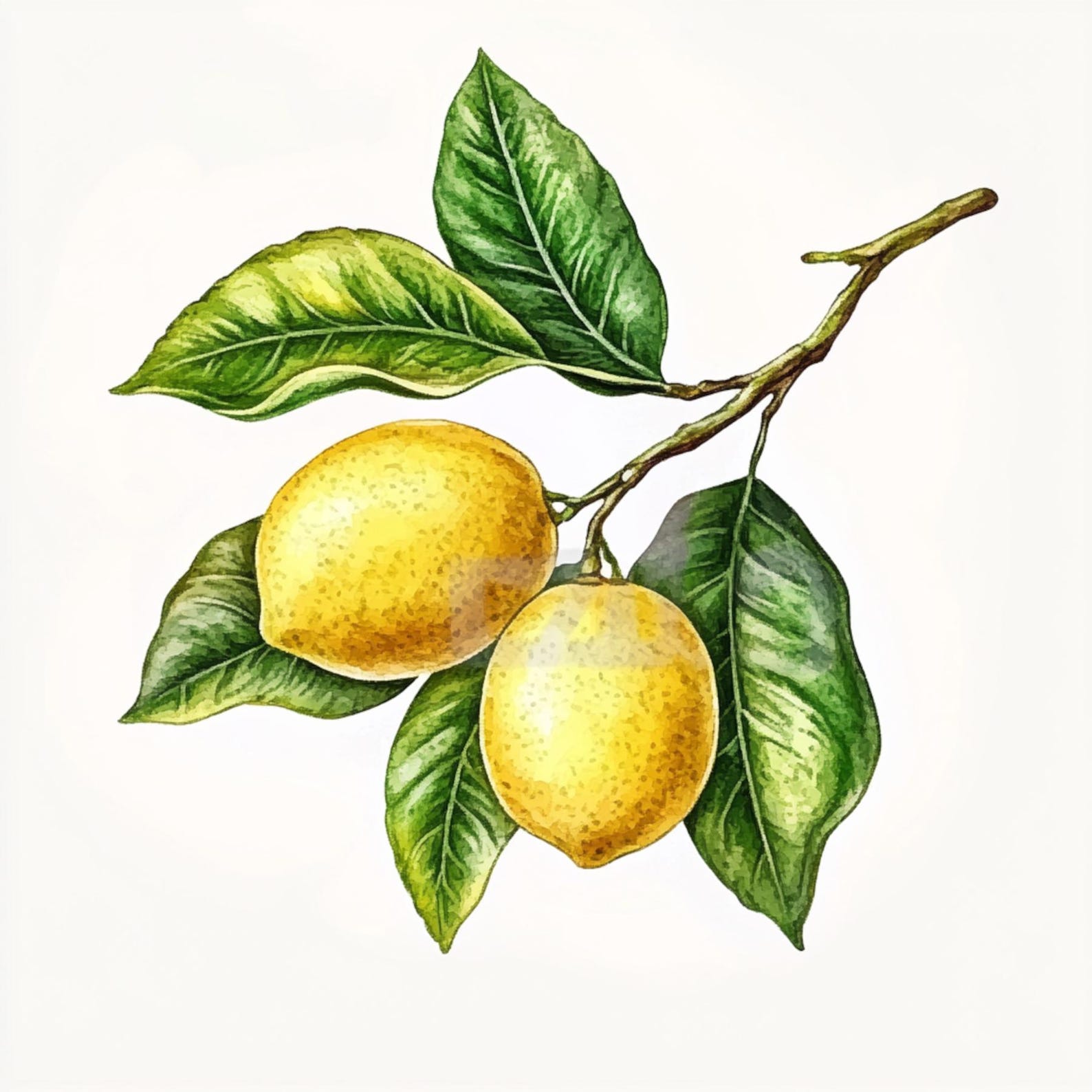 10 Printable Lemons, Fruit Art, Lemon Branch Print, High Quality PNG ...