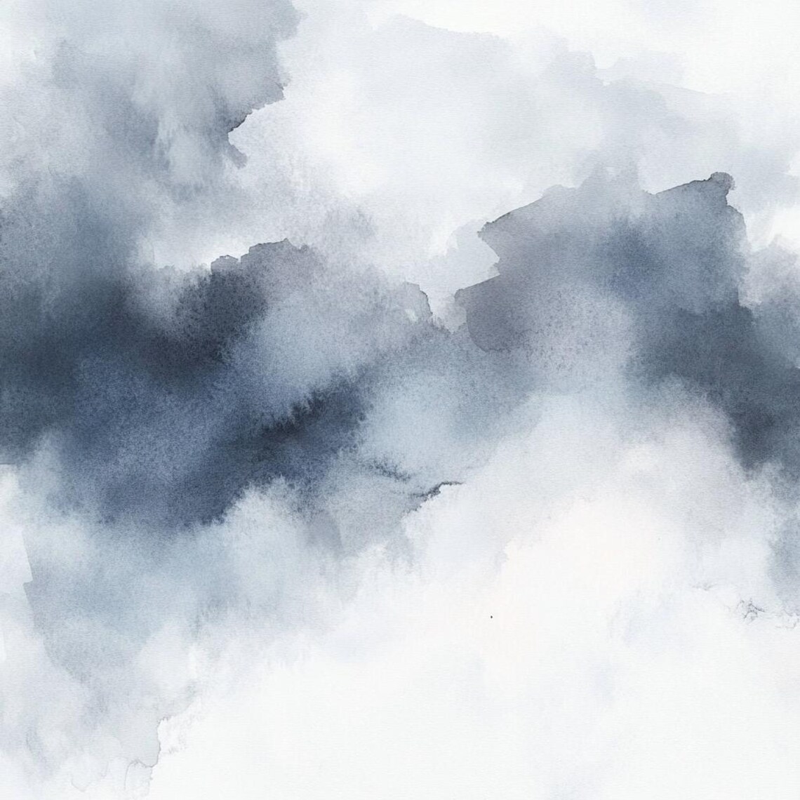 10 Printable Watercolor Abstract Landscape, Watercolor Gray Landscape ...