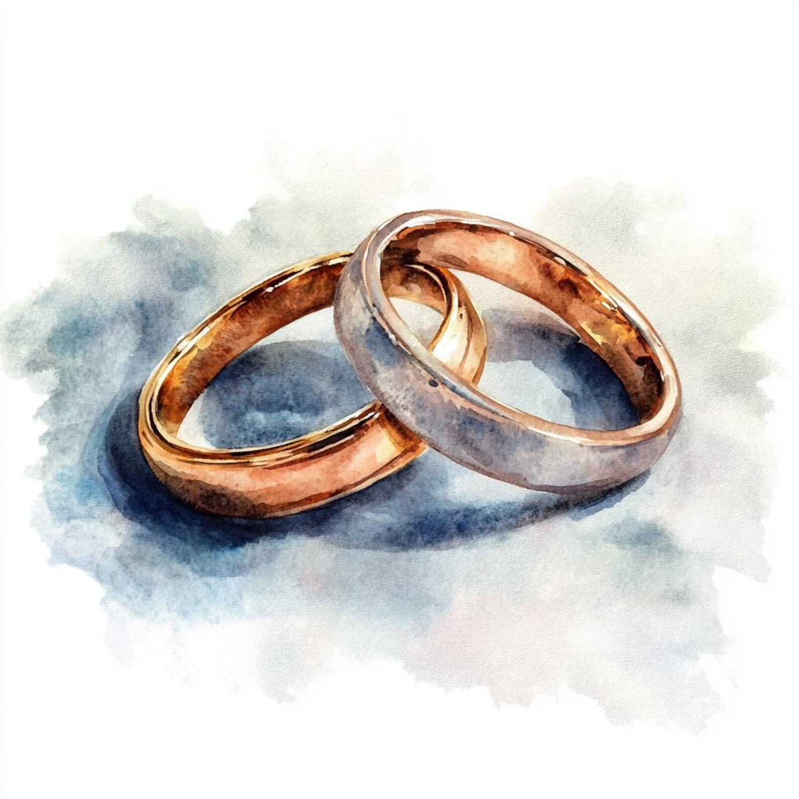 10 Printable Rings Clipart, Wedding Rings Art, Watercolor Art, Cute ...