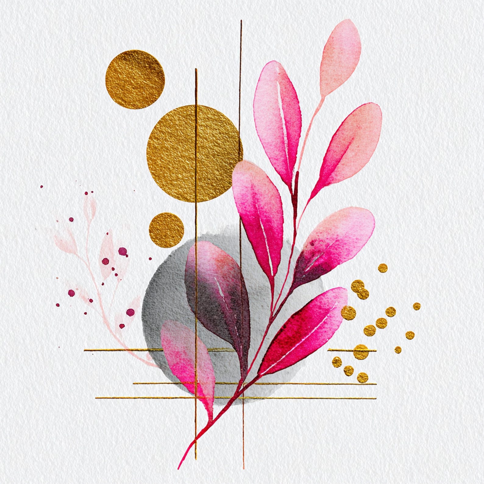 10 Printable Abstract, Abstract Christmas Art, Watercolor Christmas ...
