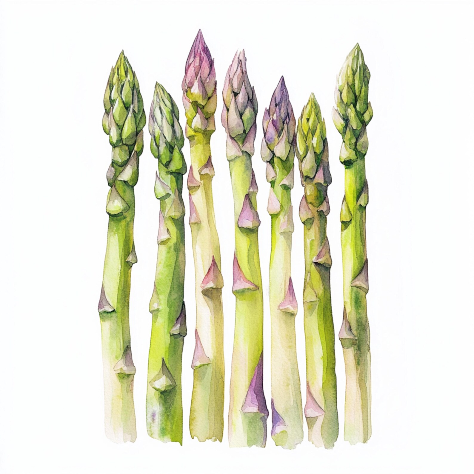 10 Printable Asparagus, Vegetables Art, Asparagus Print, High Quality ...