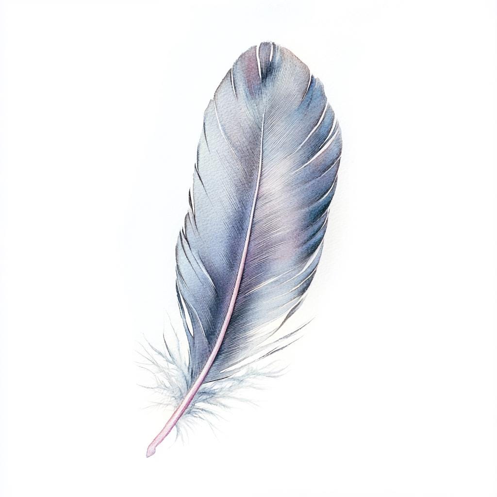 10 Printable Avian Feather Clipart, Bird Feathers Art, Watercolor Art ...