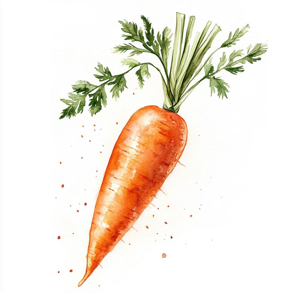 10 Printable Carrots, Vegetables Art, Carrots Print, Watercolor Food ...