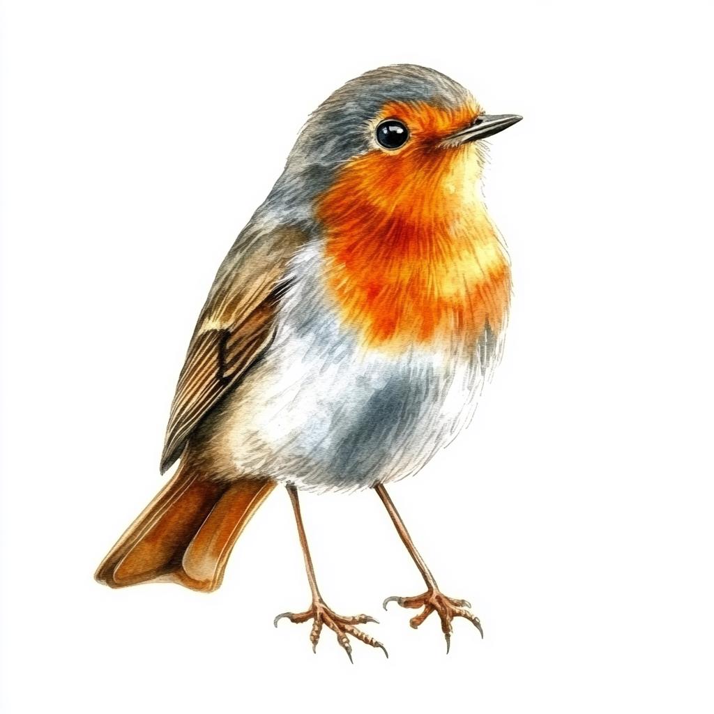 10 Printable Robin Clipart, Bird Robin Art, Watercolor Art, Cute ...
