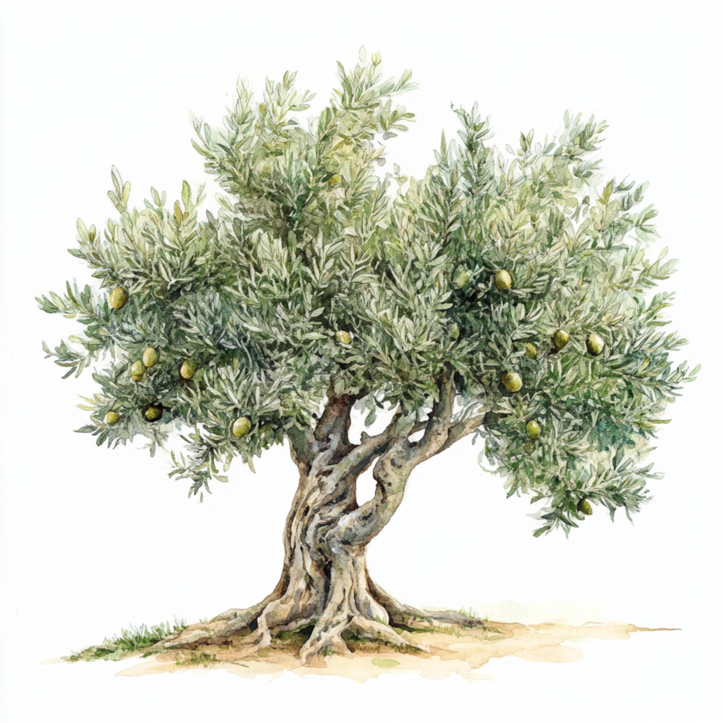 10 Printable Olive Tree, Olive Tree Print, Watercolor Olive Tree, Olive ...