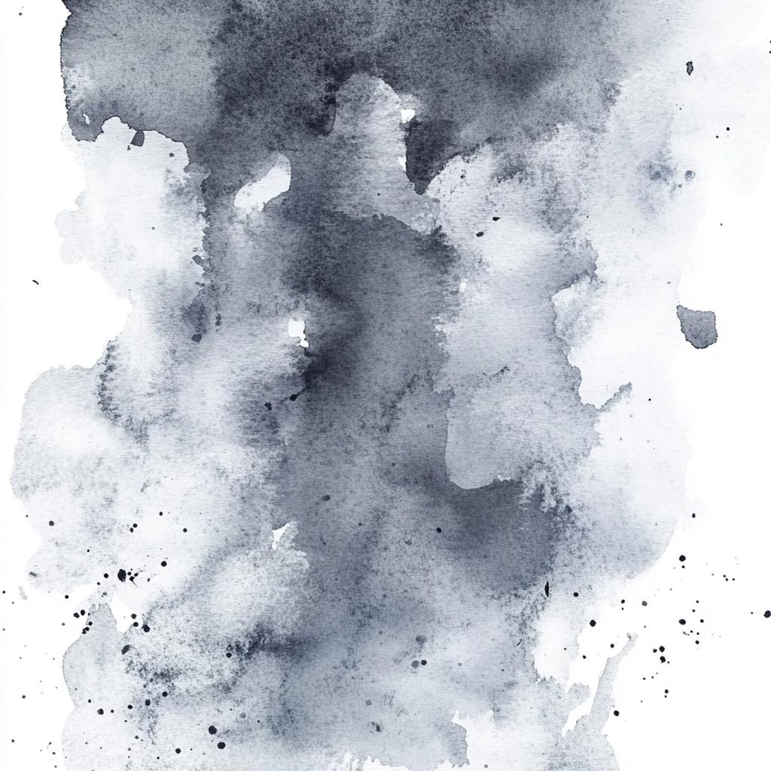 10 Printable Watercolor Abstract Landscape, Watercolor Gray Landscape ...