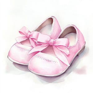 10 Printable Baby Girl Shoe, Girl Shoes Clipart, Newborn Girl Shoe ...