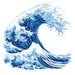 10 Printable Waves, Blue Waves Clipart, Blue Ocean Water, Watercolor ...