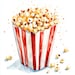 10 Printable Popcorn, Popcorn Print, Popcorn in Bowl, High Quality PNG ...