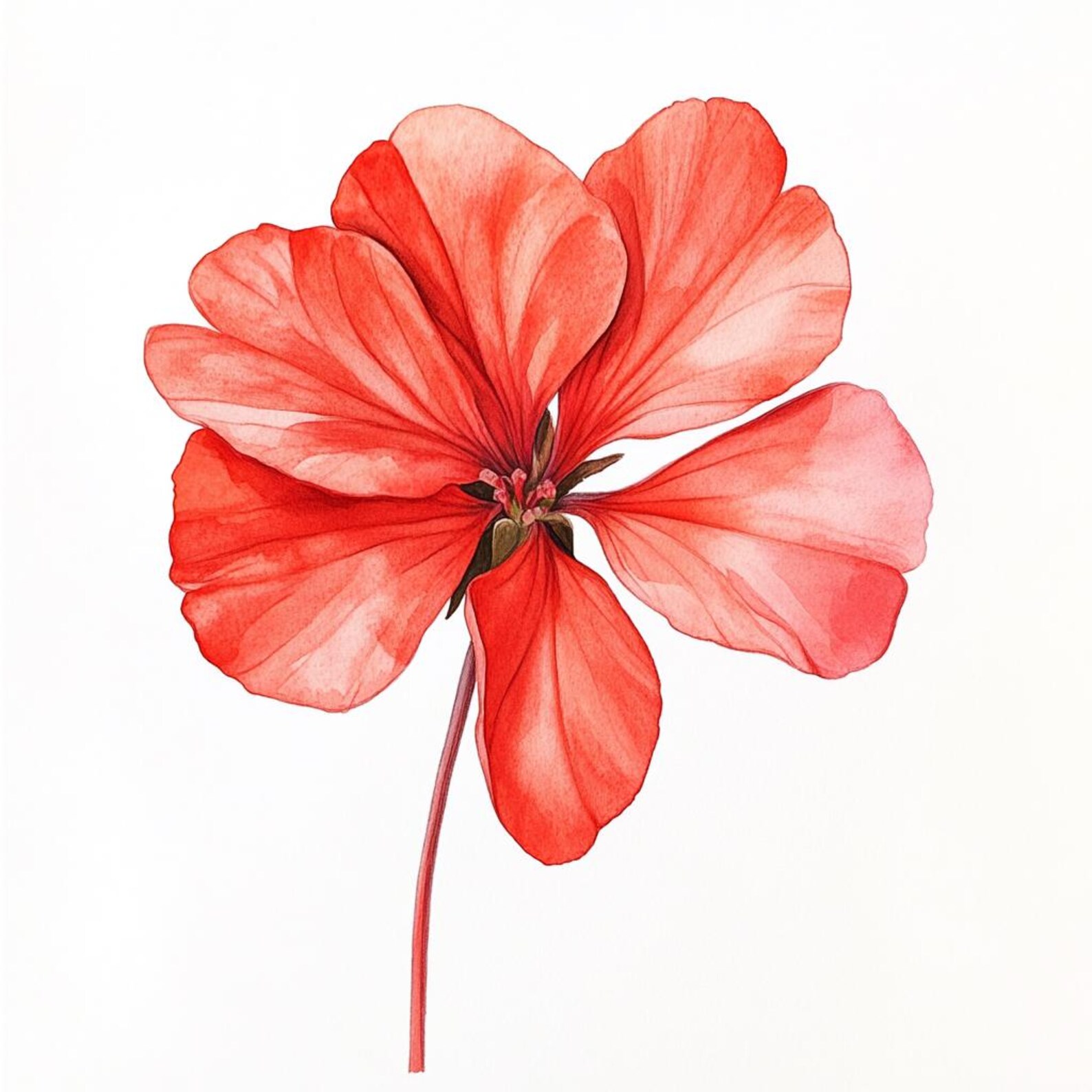 10 Printable Pelargonium Flower, Red Pelargonium, Pelargonium Branch ...